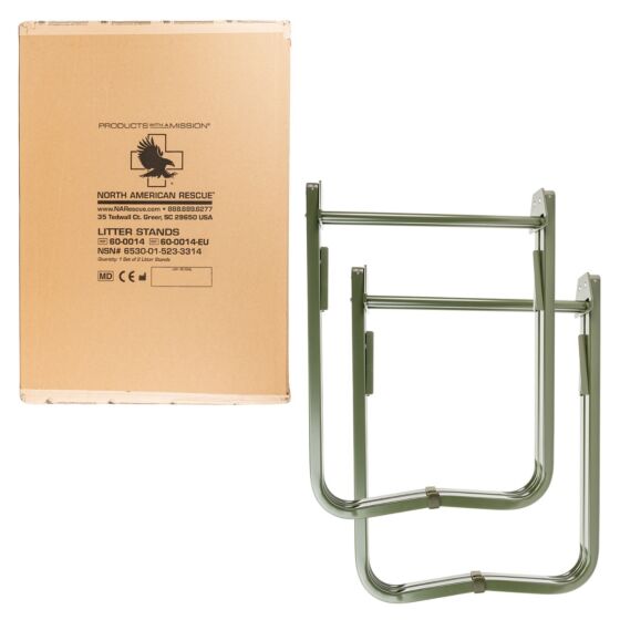 NAR Litter Stands (Set of 2) – 33 in | Folding Stretcher Support ...