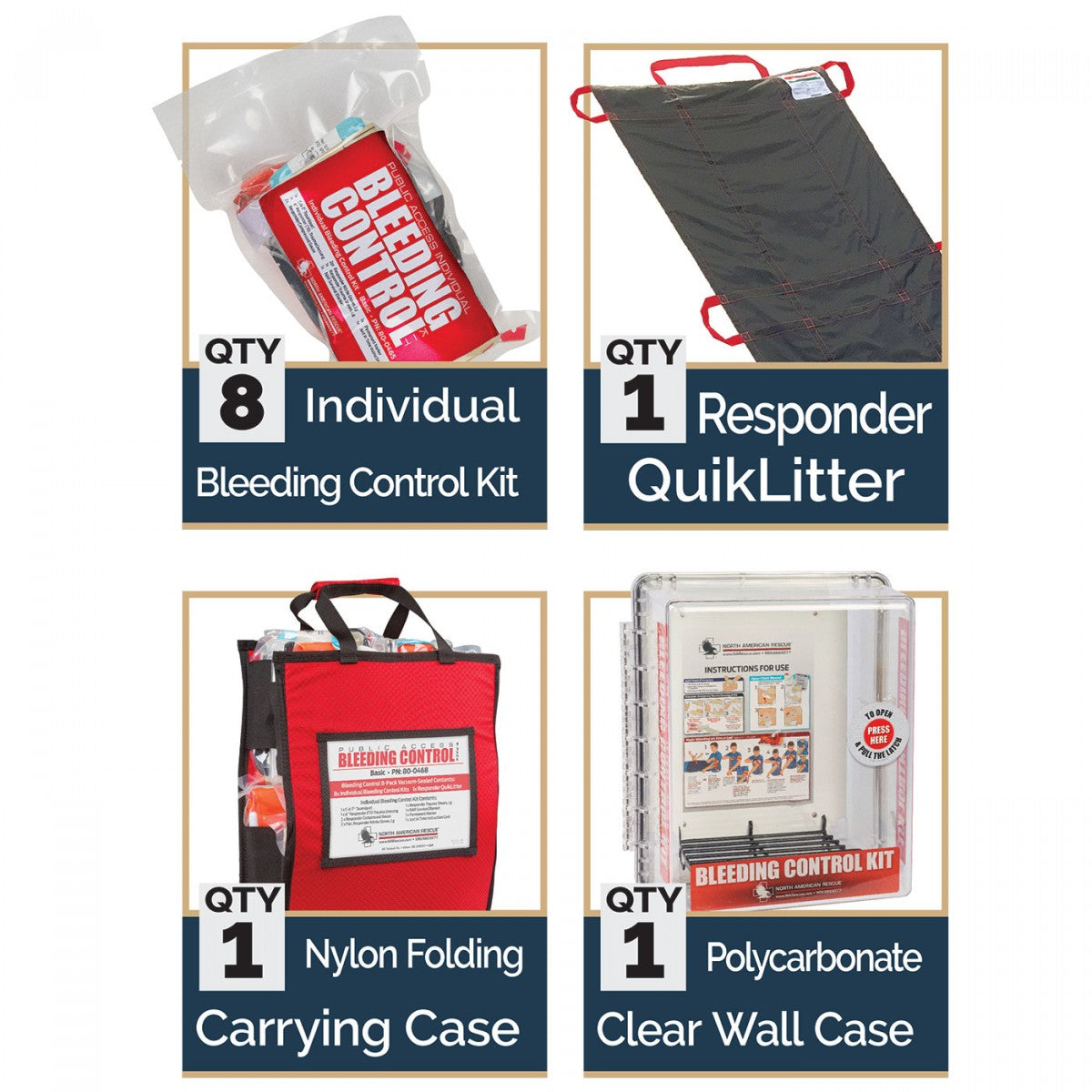 Trauma Kits - Fully-Stocked Trauma First Aid Kits for First Responders ...